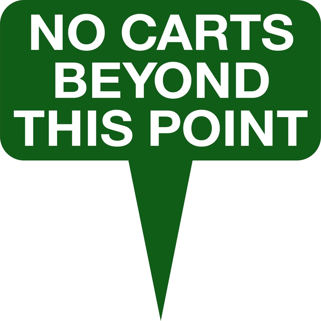 S100 Engraved Laminated Golf Course Sign, No Carts Beyond This Point ...