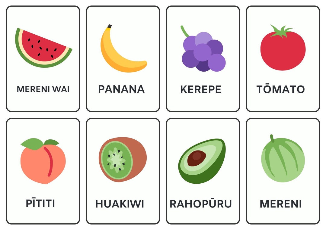 Maori Flashcard Digital Download - Etsy
