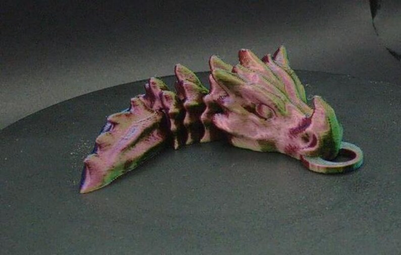 3D Printed Colour Changing Draco Key Ring (includes Key Ring Clip) - Etsy