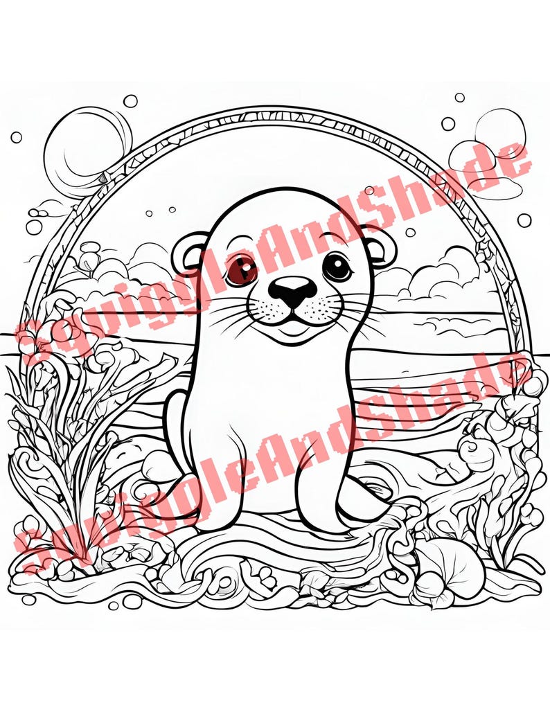 Cutesy Under the Sea Coloring Pages (for Kids AND Adults!) - Etsy Australia