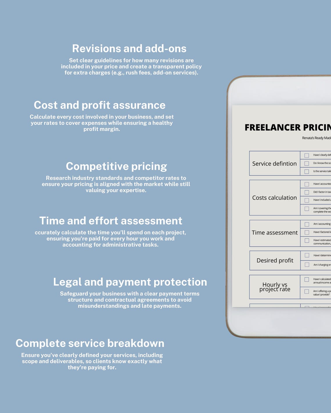 Freelancer's Rate Right: Pricing Guidebook and Checklist - Etsy Australia