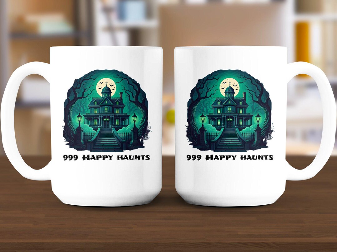 Spooky Haunted Mansion Mug, Eerie Mansion Coffee Cup, Creepy Night ...
