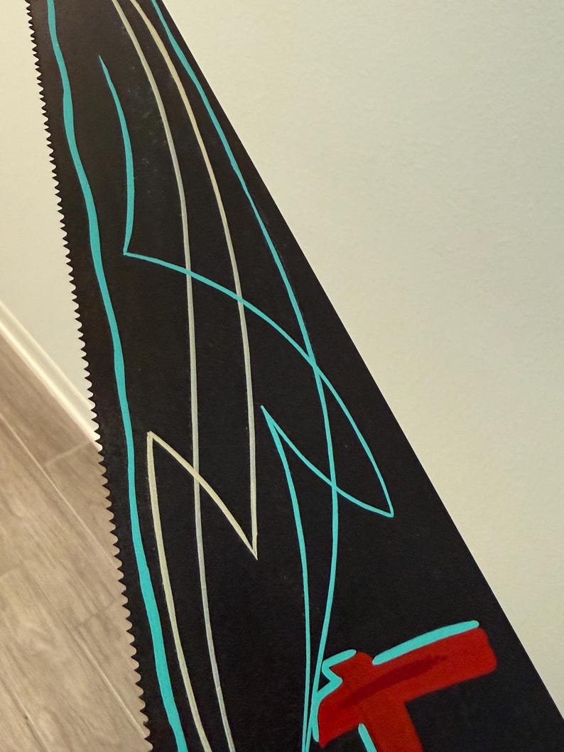 Hand Painted Vintage Saw Wall Art – “handle Business” Custom Decorative ...