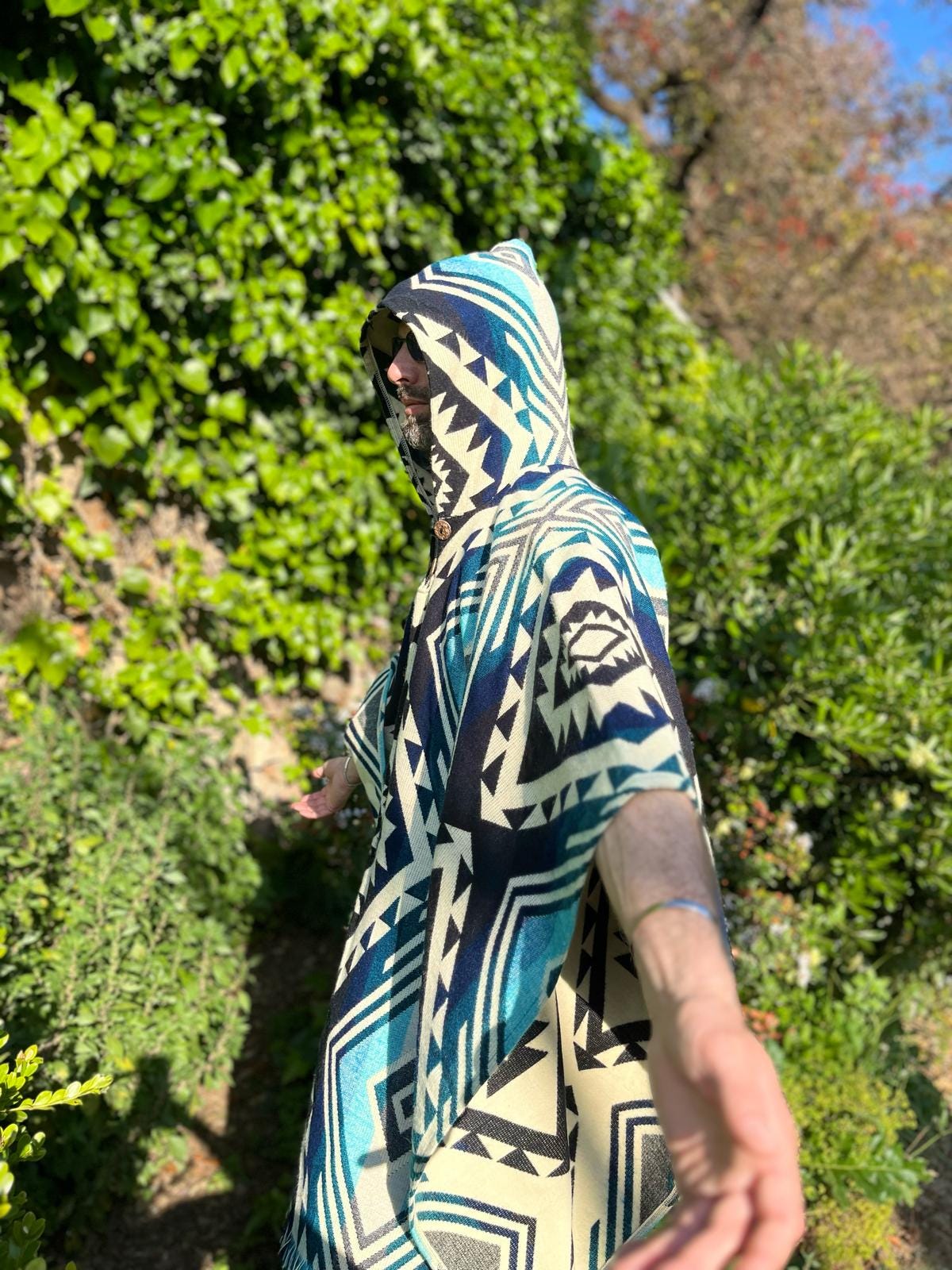 Alpaca Wool Poncho. Unisex. Exclusive Design! Crafted by Indigenous ...