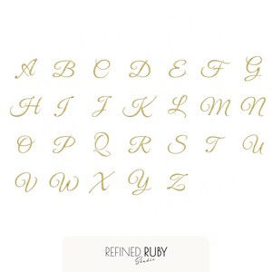 V1 3D Gold Script Alphabet Clipart | Uppercase Letters | 26 PNG JPEG ...