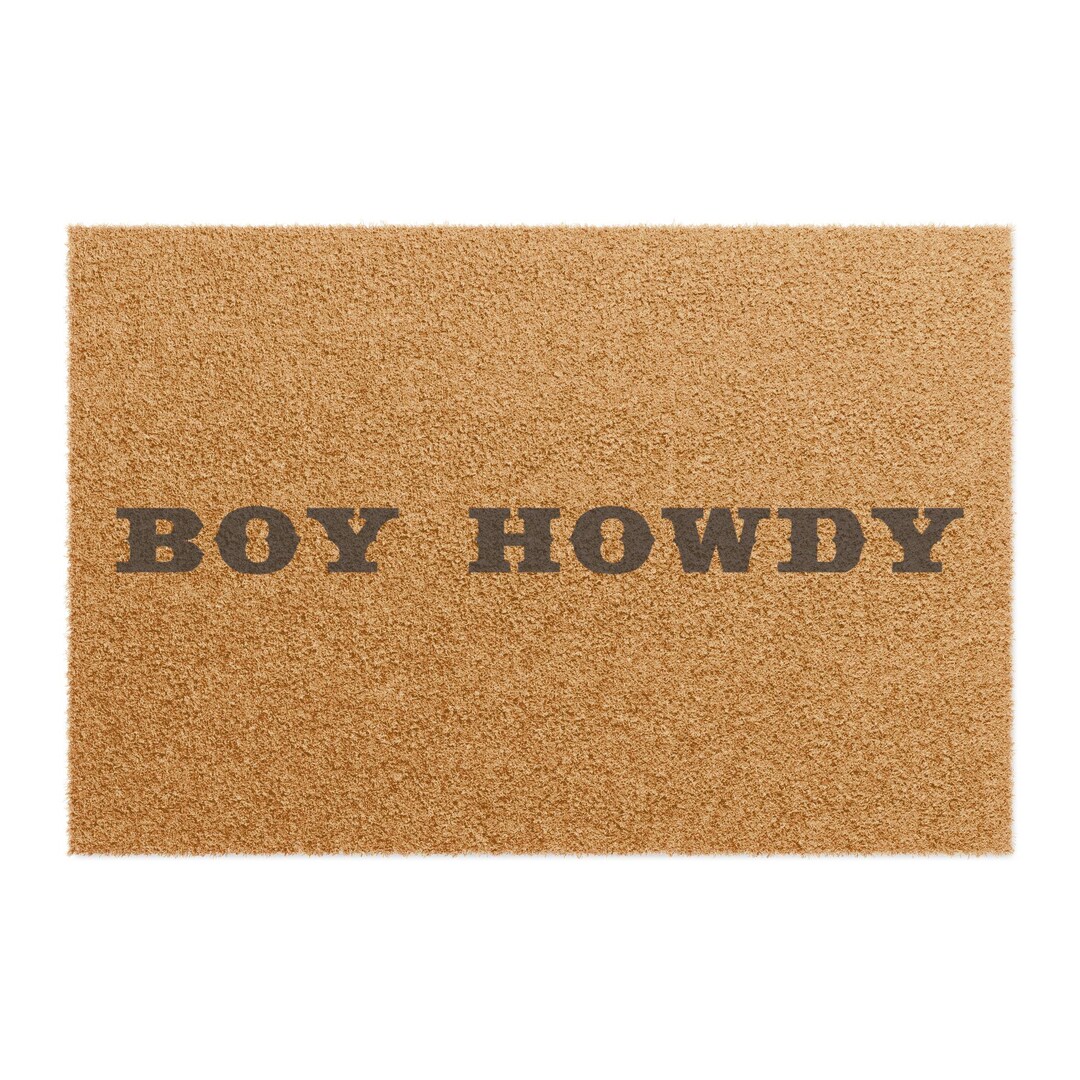 Howdy Welcome Mat, Entryway Rug, Farmhouse Decor, Front Porch Mat ...