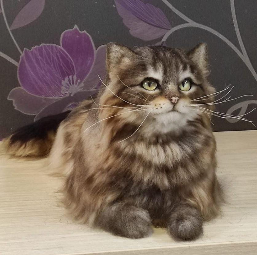Realistic Handmade Tabby Cat Plush | Custom Portrait Pet Replica - Etsy
