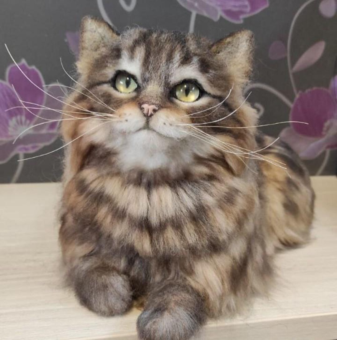 Realistic Handmade Tabby Cat Plush | Custom Portrait Pet Replica - Etsy
