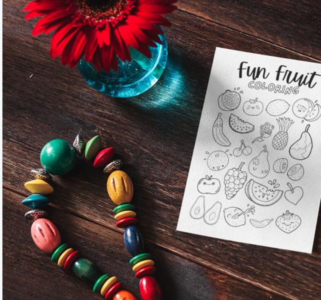 Fruit Coloring Book for Kids | Printable Tracing & Coloring Pages ...