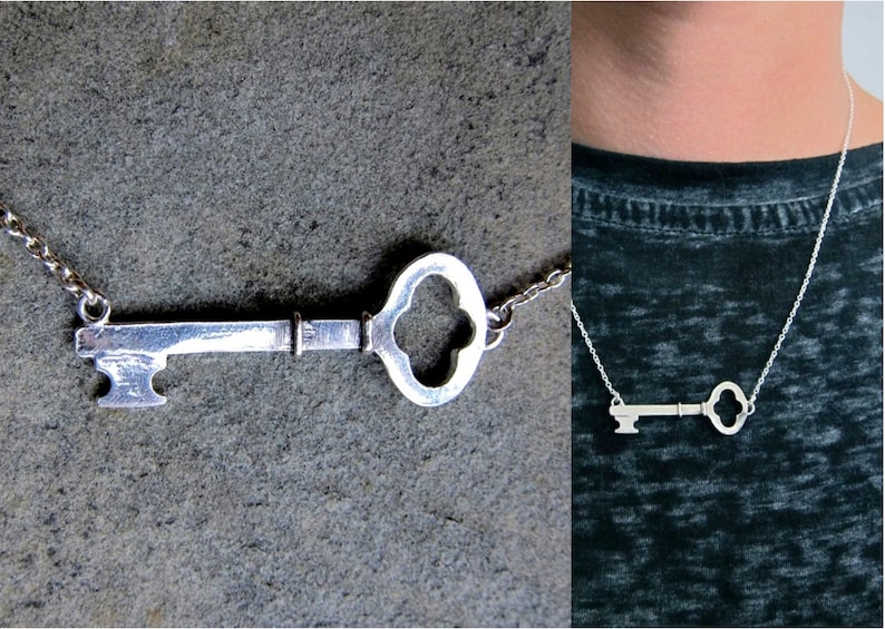 Skeleton Key Necklace - Etsy