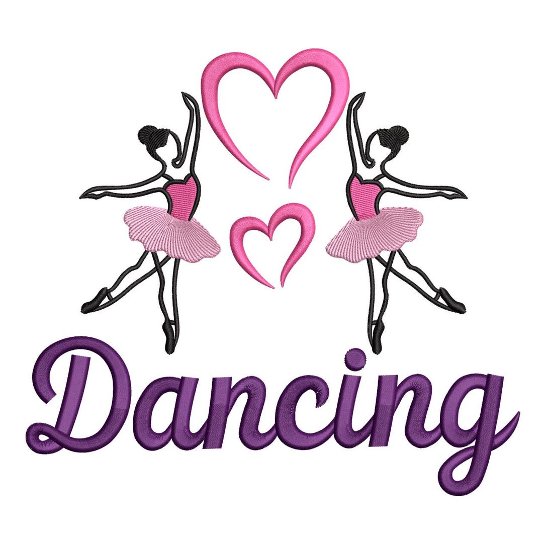 Dancing Ballerinas Embroidery Design– Lovely Dance Embroidery Design ...