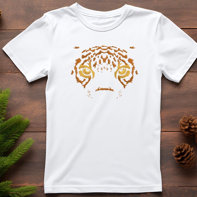 Tiger Eyes Embroidery Design, Fierce Wild Animal Face Machine ...