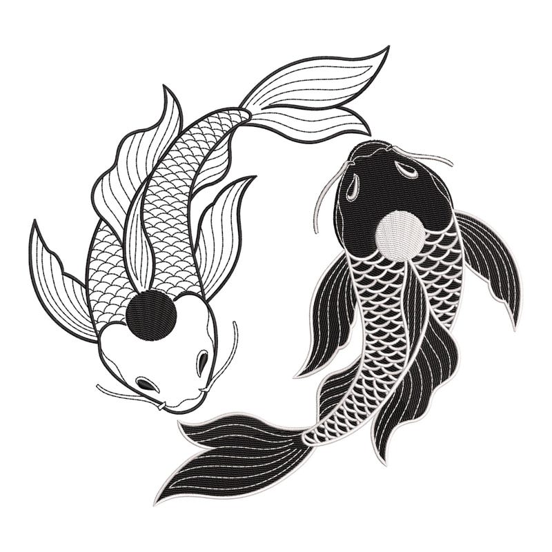 Yin Yang Fish Tattoo - Etsy