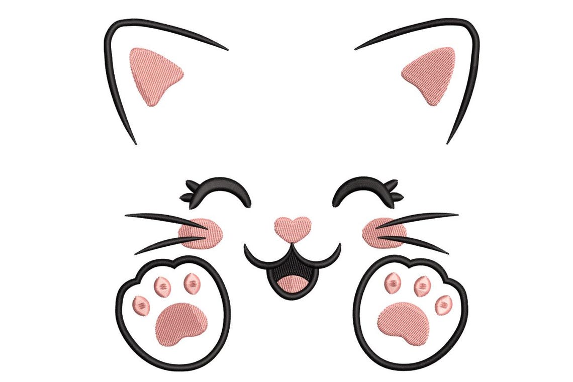 Cute Cat Face Paws – Kawaii Kids - Etsy