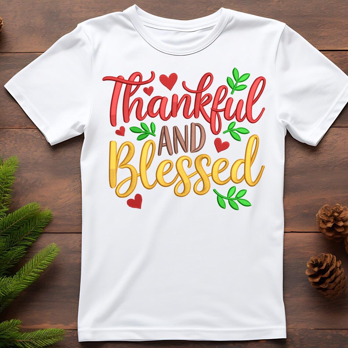 Thankful and Blessed Embroidery Design– Fall Quote Embroidery Design ...