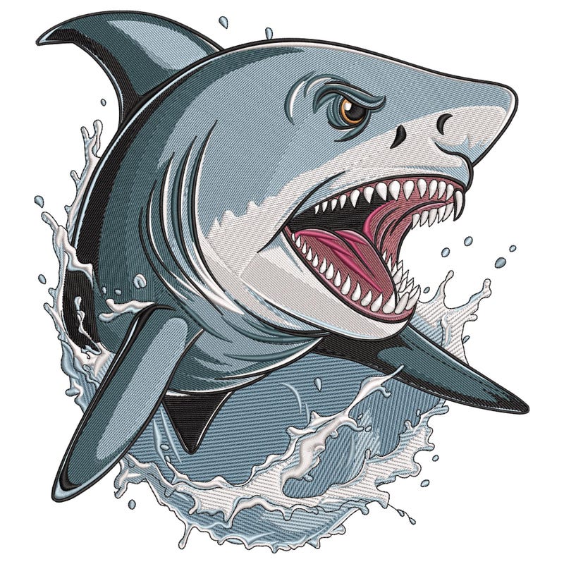 Scary Shark Art - Etsy