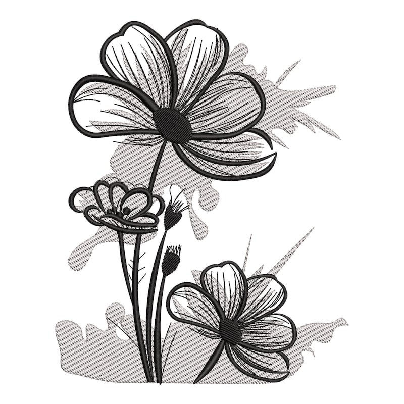 Minimalist Floral Sketch - Etsy