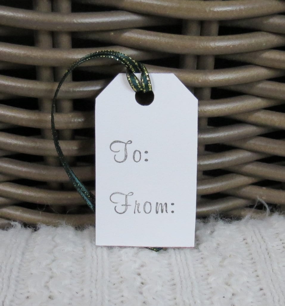 Red and Green Stripes Christmas Gift Tags With Holly Handmade - Etsy