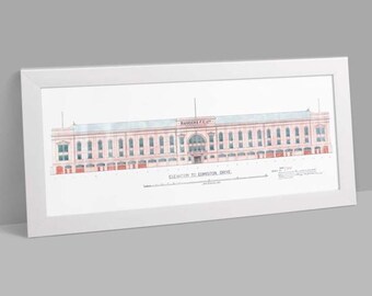 Ibrox Stadium Front Elevation Print - Etsy