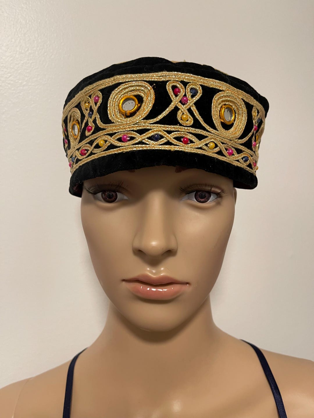 Folkloric Turkish Fes Fez Oriental Tarboosh Ottoman Hat Mirror Bead ...