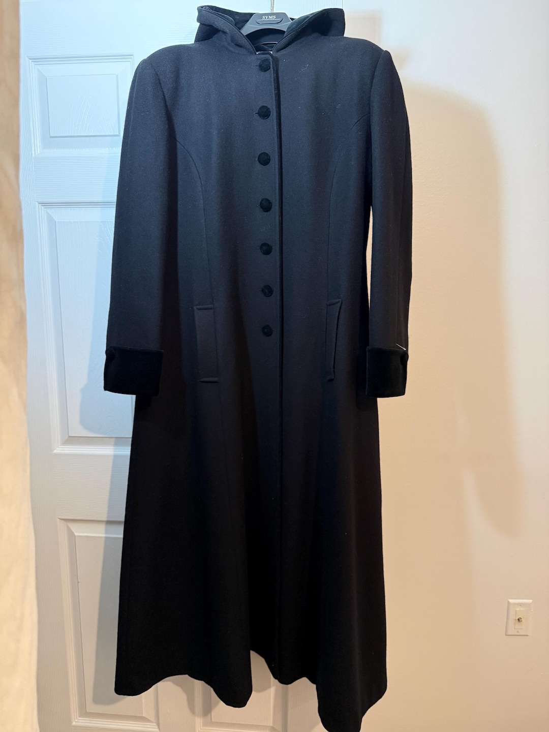 Vintage Mario De Pinto Wool Hooded Coat, Velvet Trim - Women's 18T - Etsy