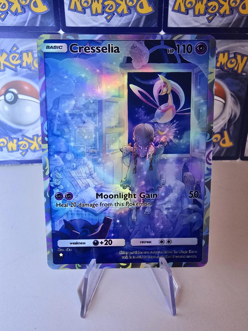 Holographic Mewtwo Pokemon TCG Proxy Card, Full Art Replica, Drop Down ...
