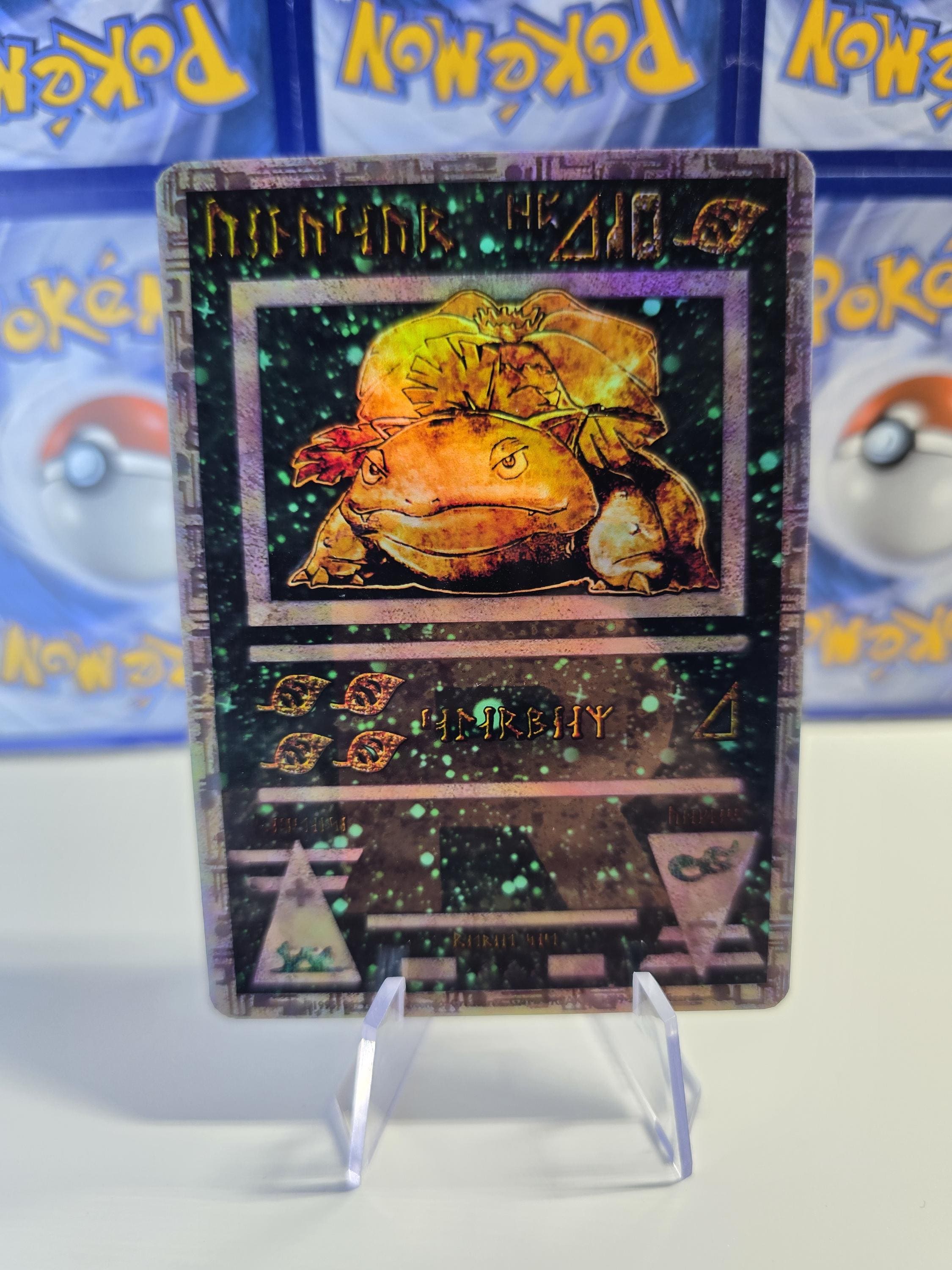 Holographic Ancient Pokemon Cards Proxy Replicas, Drop Down Card ...