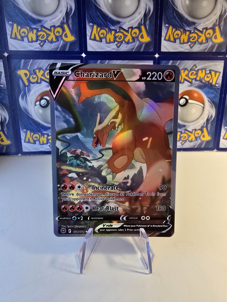 Charizard Holographic Replica Card, High Quality Display - Etsy