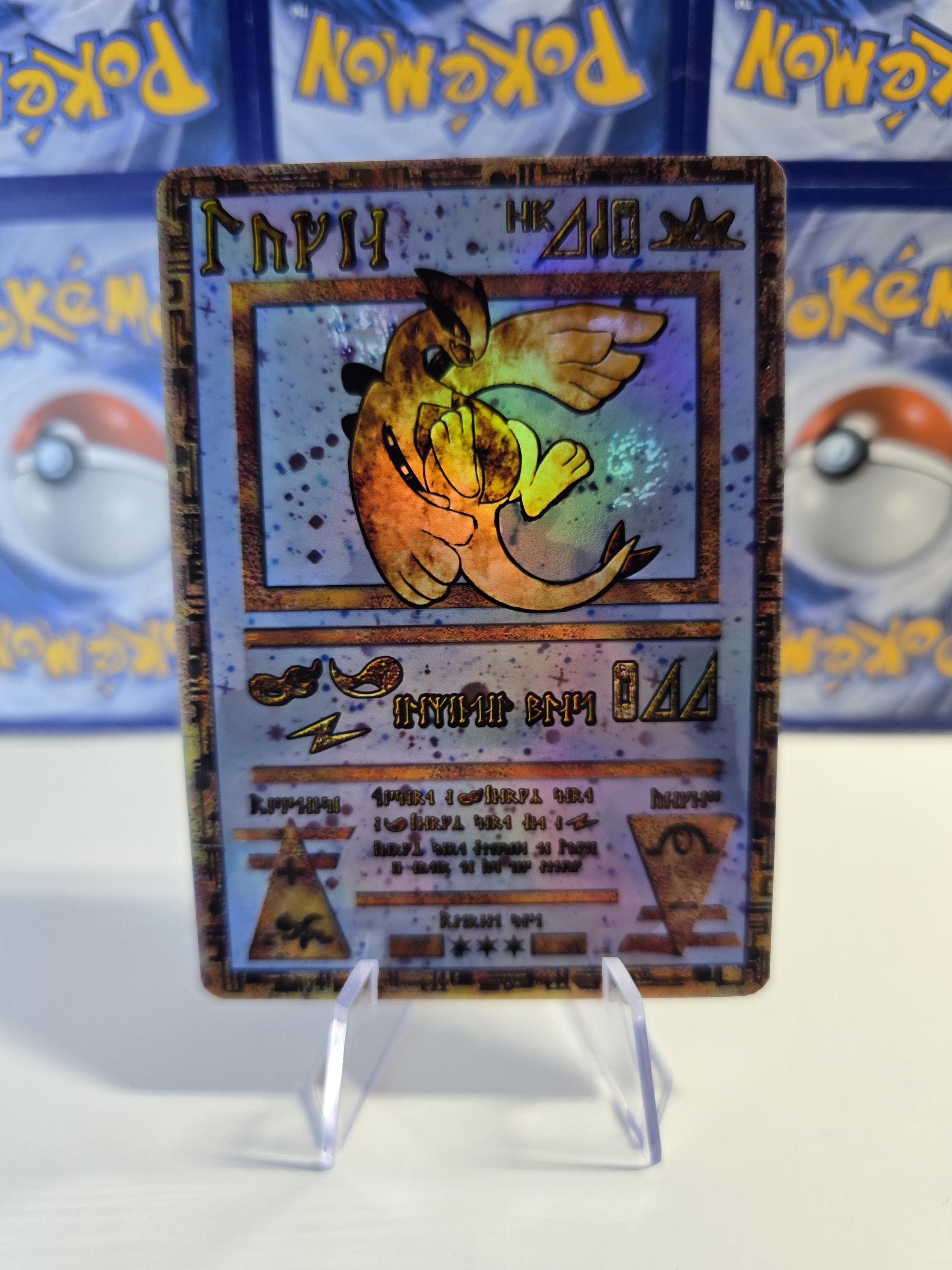 Holographic Ancient Pokemon Cards Proxy Replicas, Drop Down Card ...