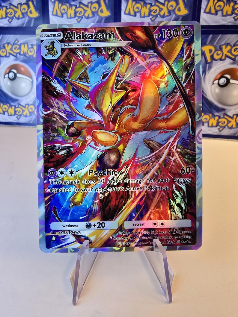 Holographic Mewtwo Pokemon TCG Proxy Card, Full Art Replica, Drop Down ...
