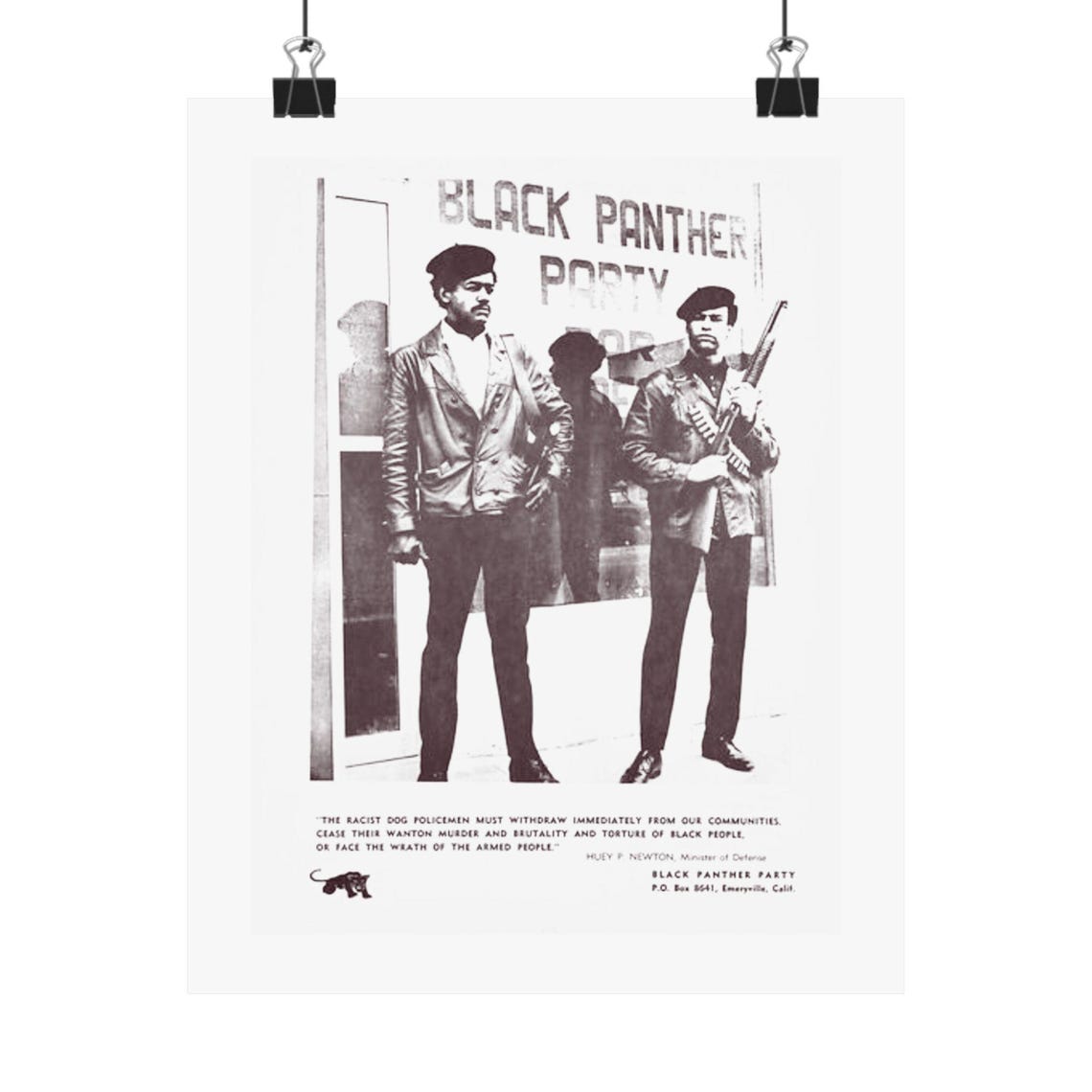 Black Panther Party Co-founders Huey P. Newton Bobby Seale Vintage ...