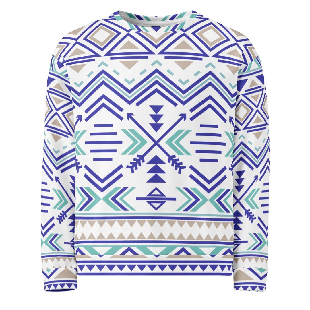 Aztec Indigenous Native Mexican Tribal Print Unisex Crew Neck ...