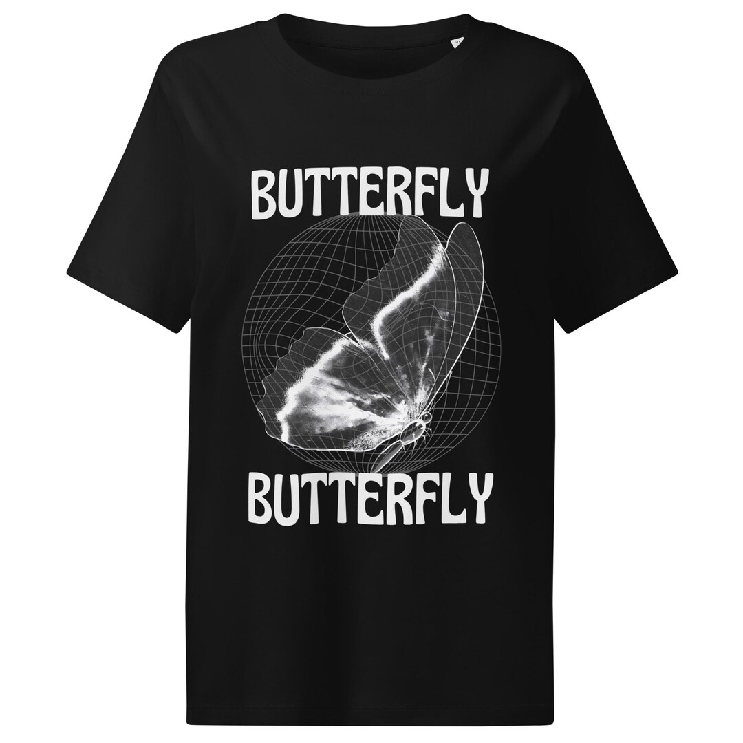 Butterfly Retro Tech Cybercore Print Digital Graphic Retro Women’s ...