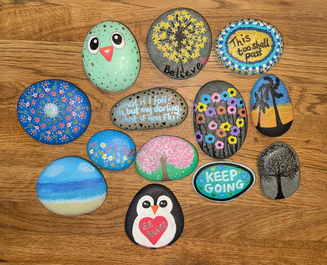 Hand Painted Pebbles Made to Order, as Gifts for Adults or Children ...