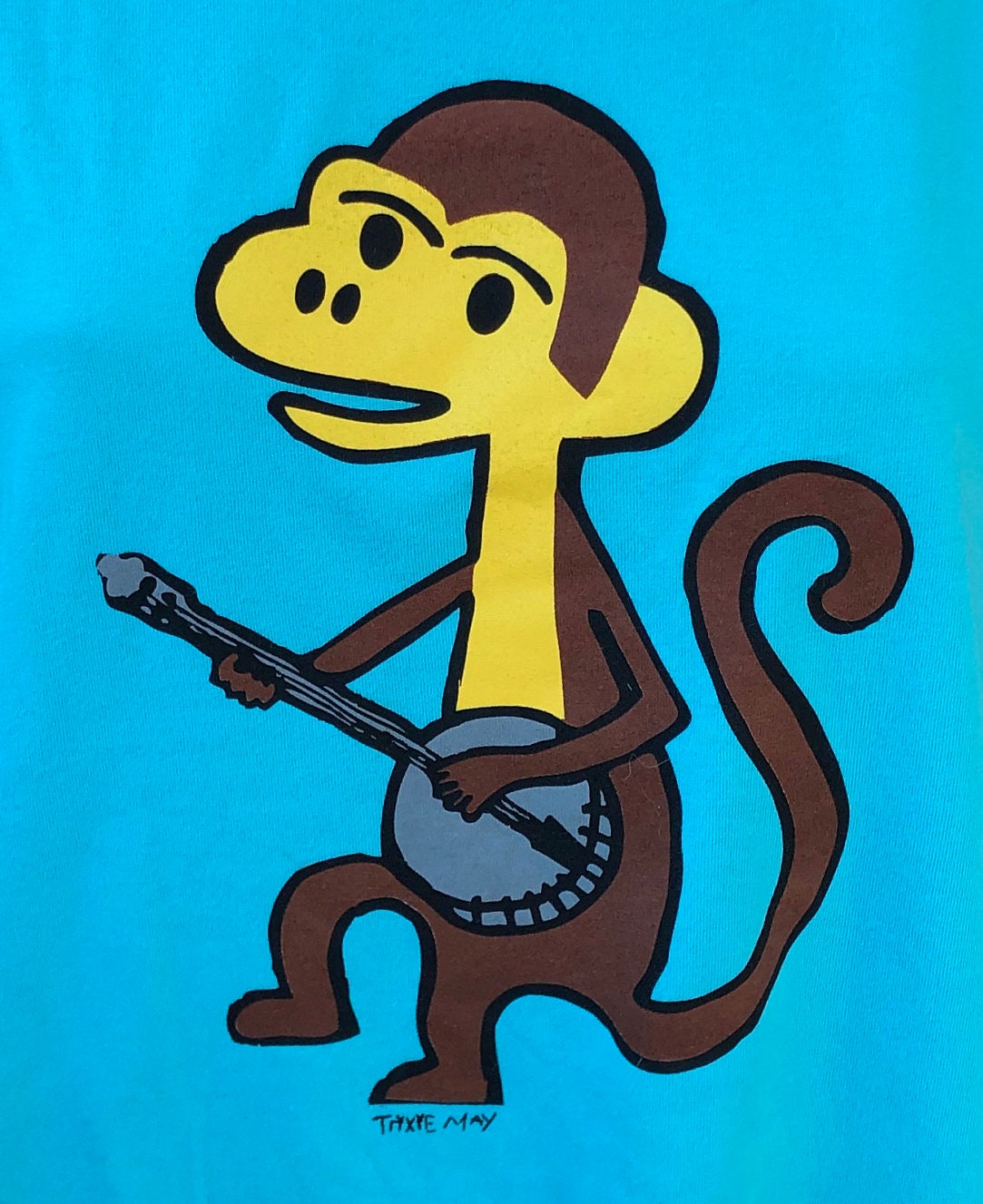 Banjo Monkey adult T-shirt - Etsy
