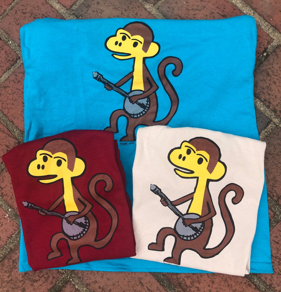 Banjo Monkey child T-shirt - Etsy