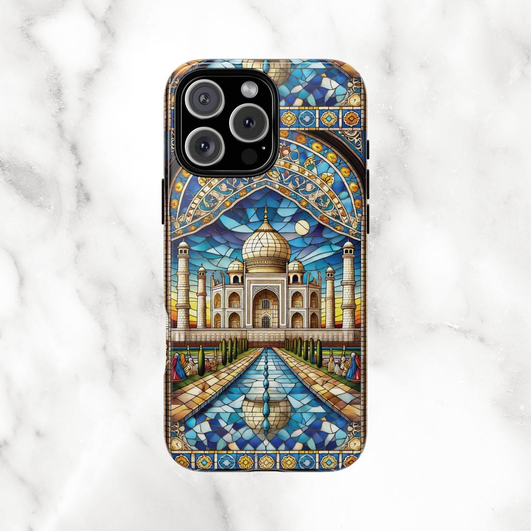Stained Glass Effect iPhone Tough Case | Taj Mahal Design | Artistic ...
