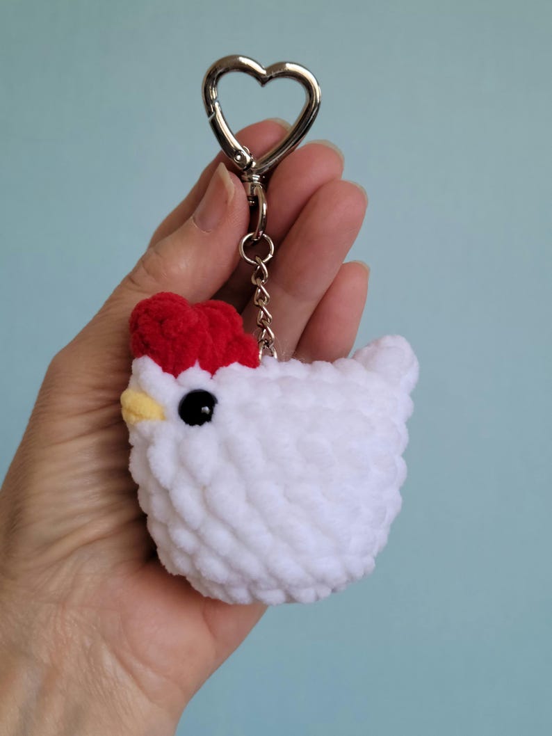 Stardew Valley Chickens Key Chains, Five Colors, Amigurumi, Crochet - Etsy