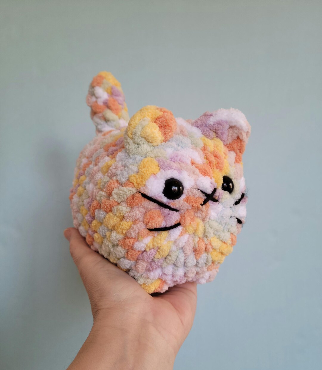 Colorful Loaf Cat, Amigurumi, Crochet, Loaf Kitten, Pastel - Etsy