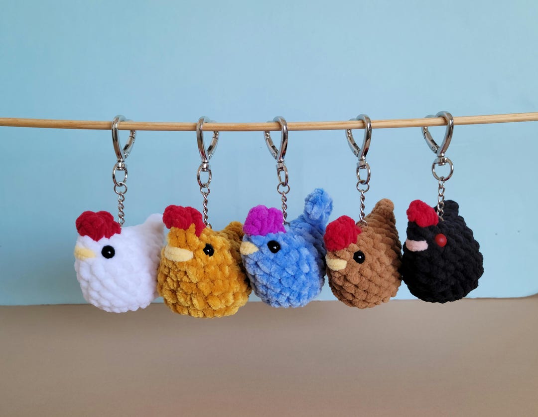 Stardew Valley Chickens Key Chains, Five Colors, Amigurumi, Crochet - Etsy