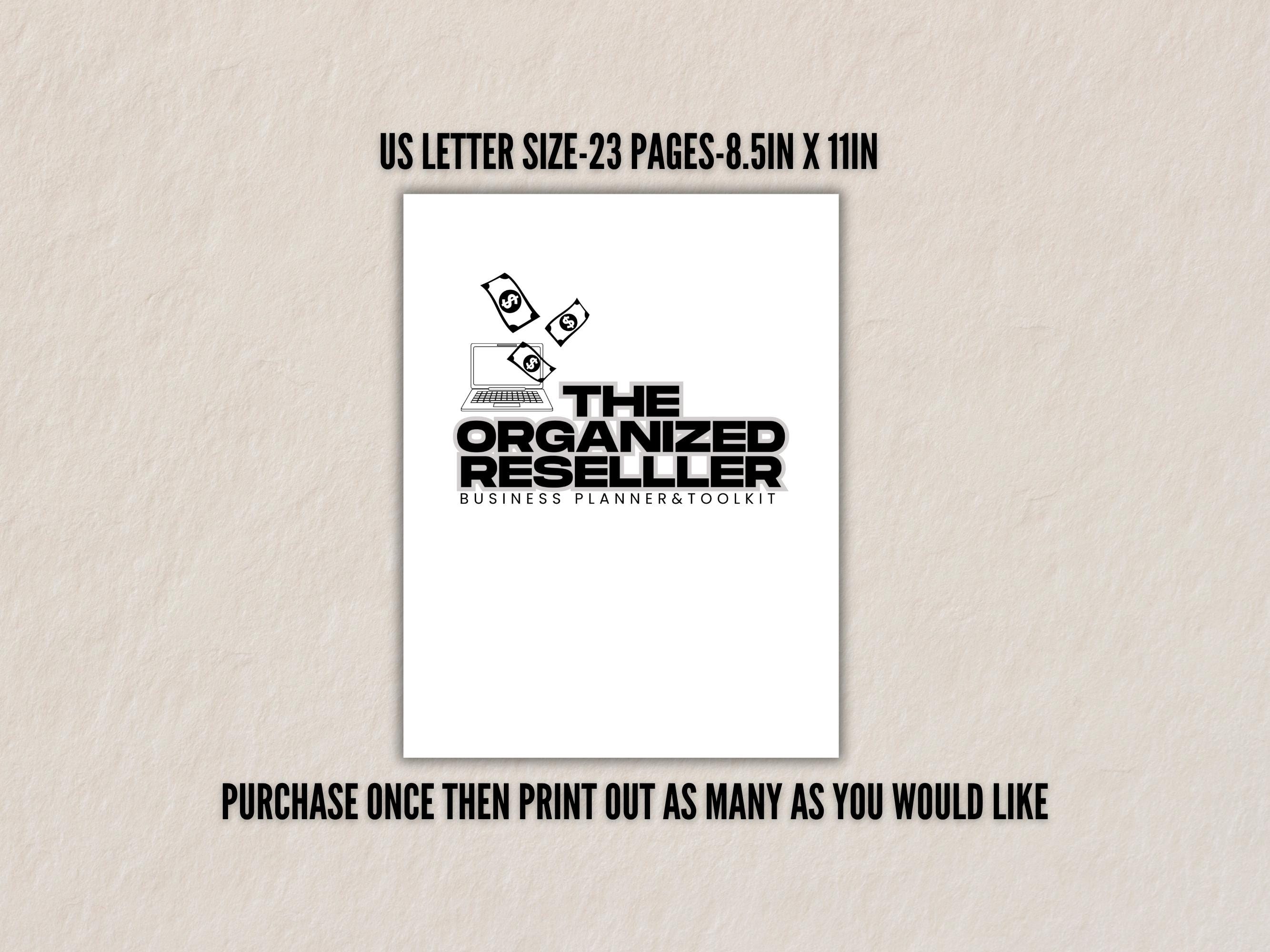 Reseller Planner Printable Bundle Reselling Toolkit for Ebay Poshmark ...