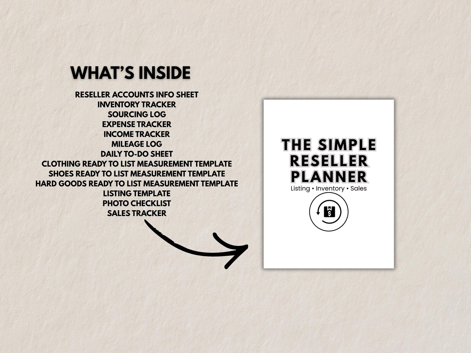 Reseller Planner Printable Listing Inventory Sales Tracker for Ebay ...