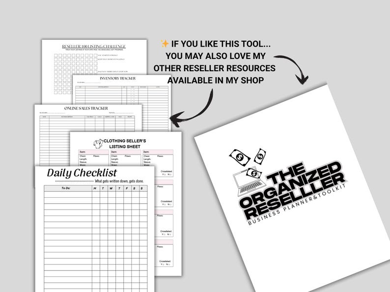 Printable Reseller Measurement Cards | Clothing Measurement Guide and ...