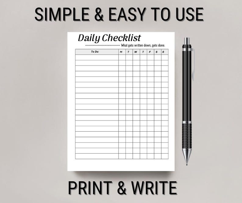 Daily to Do List Printable, PDF Daily Planner Template, Productivity ...