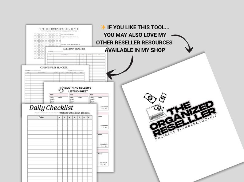 Reseller Listing Template Clothing Measurements Form Printable PDF for ...