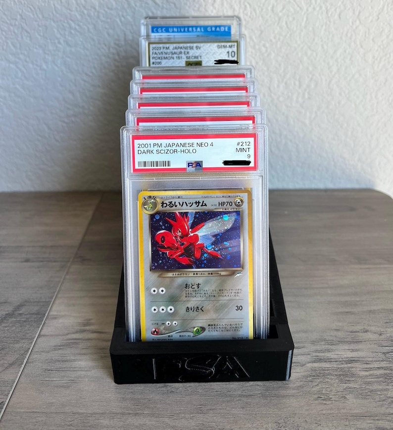 Universal TCG Slab Stand – 3D Printed Display for up to 10 Slabs - Etsy