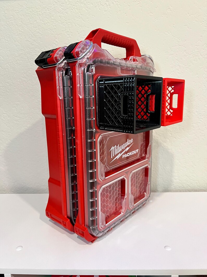 Milwaukee Packout Mini Crate Packout Organizer Box Tool, Marker & Drink ...