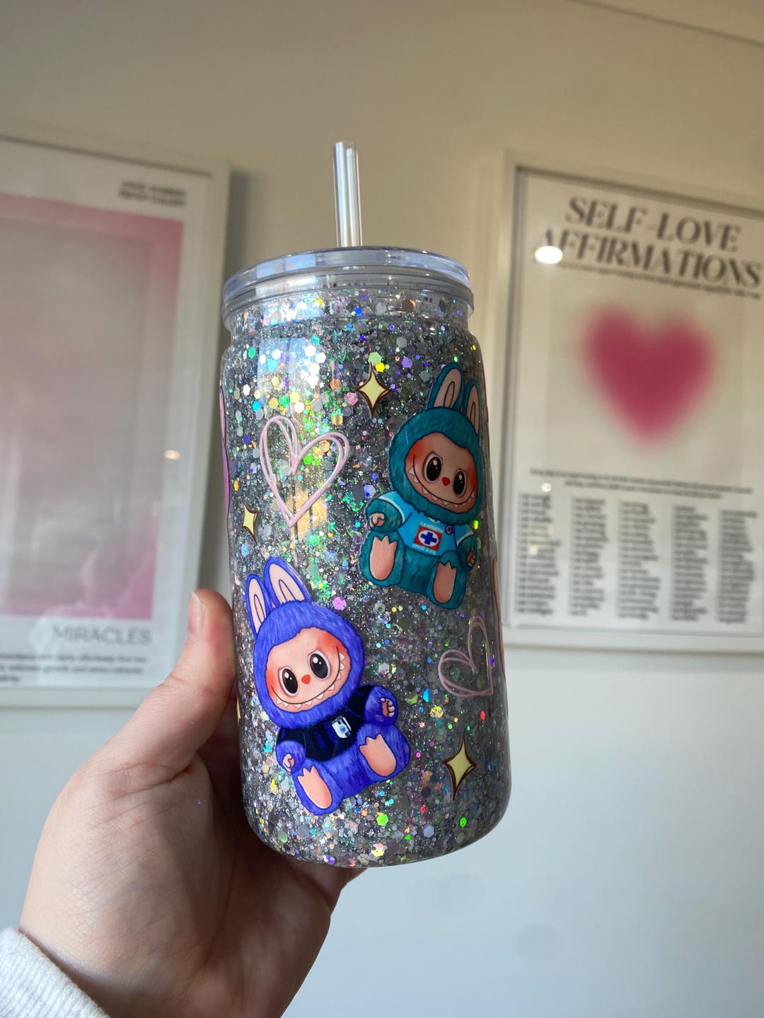 Labubu Inspired | Tumbler| Iced Coffee| Juice Boba| Smoothie| Beer Can ...