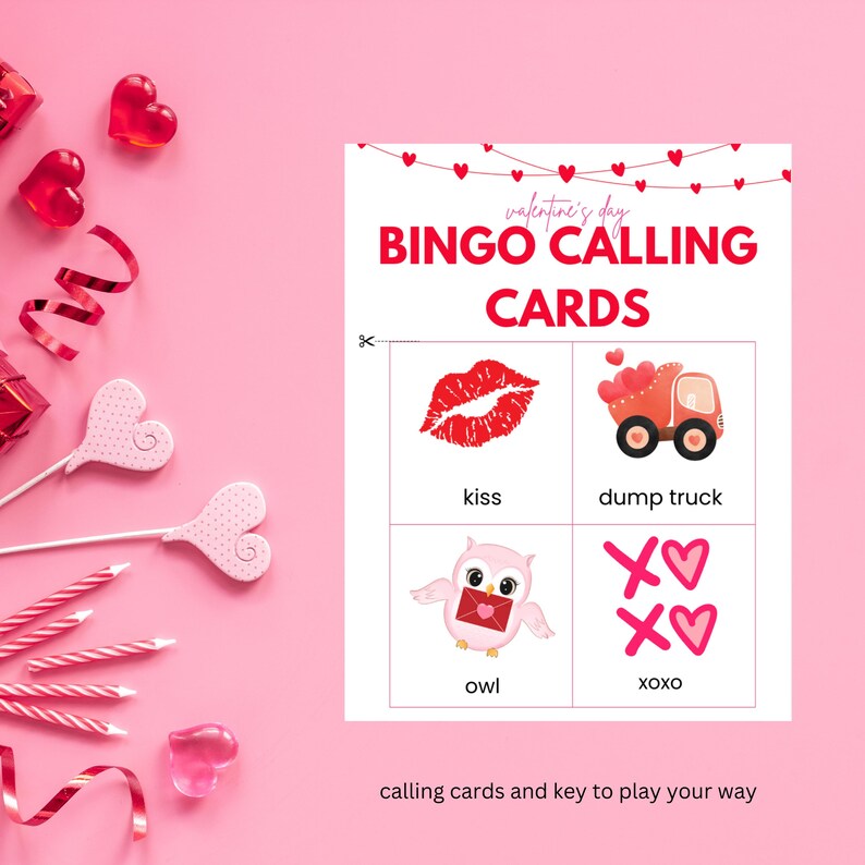 Valentine's Day Bingo - Valentines Game Instant Download - 50 Bingo ...