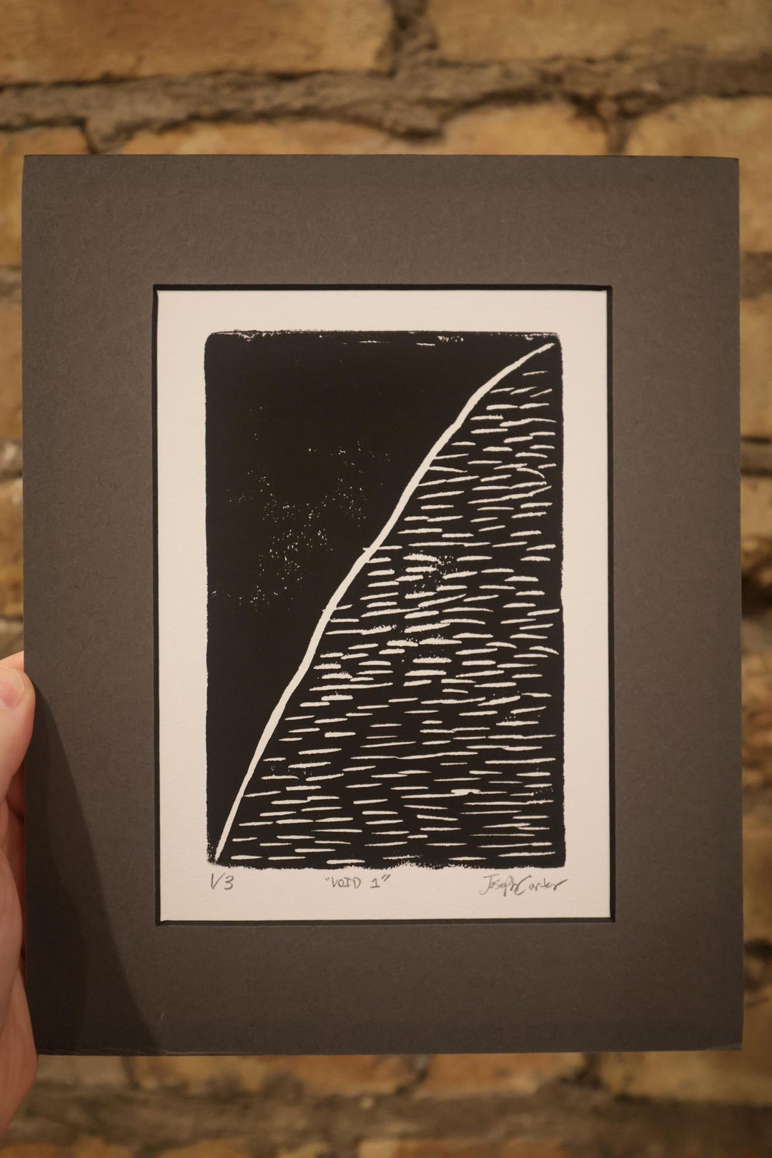 Abstract Linocut Print Set Original Art Limited Edition - Etsy